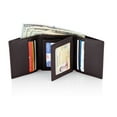 Stealth Mode Leather Trifold RFID Wallet For Men With Flip Out ID ...