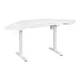 Stealth Adjustable Sit-to-Stand Corner Desk with Drawers, White ...