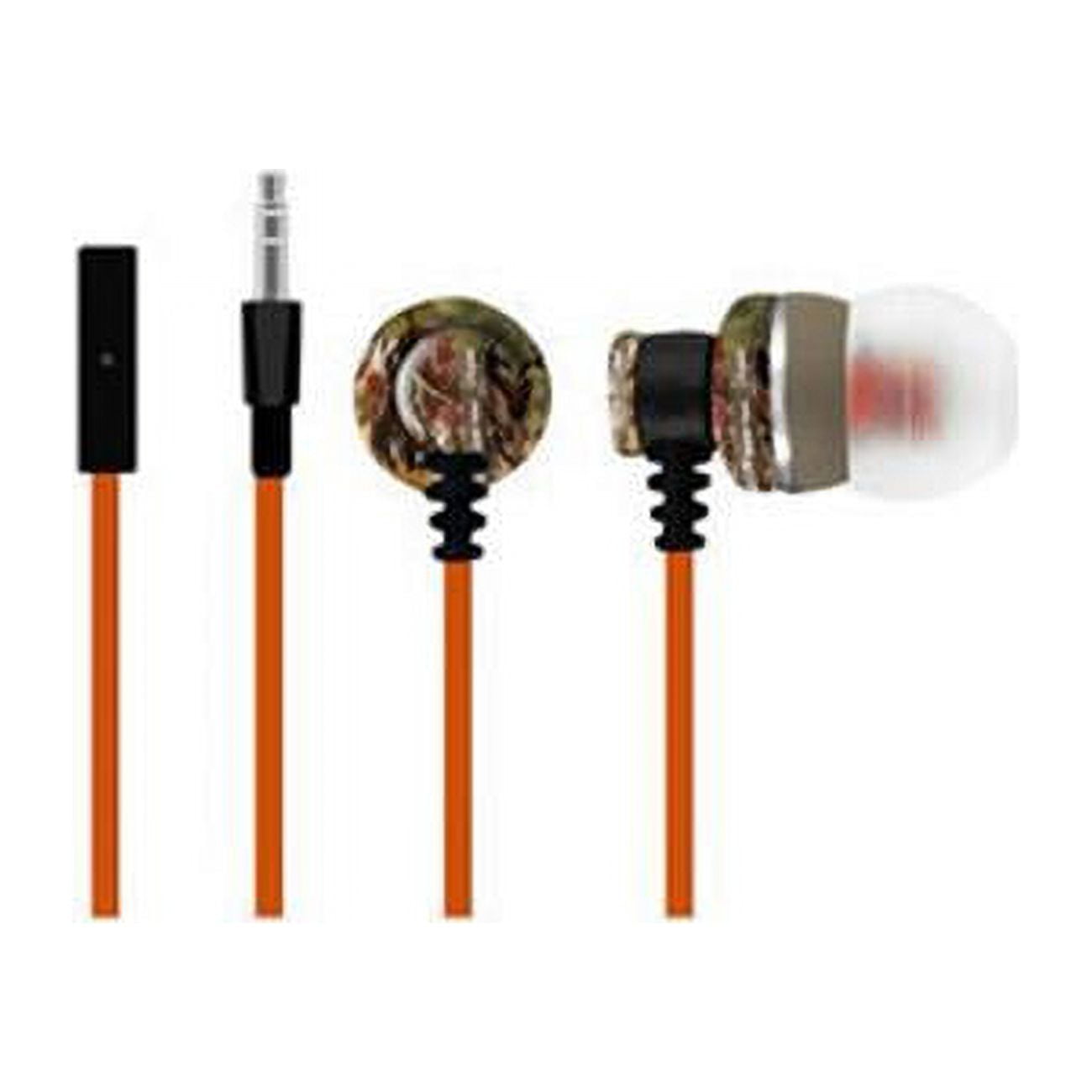Stealth Stereo Camouflage Earbuds with In-line Mic, Green & Brown ...