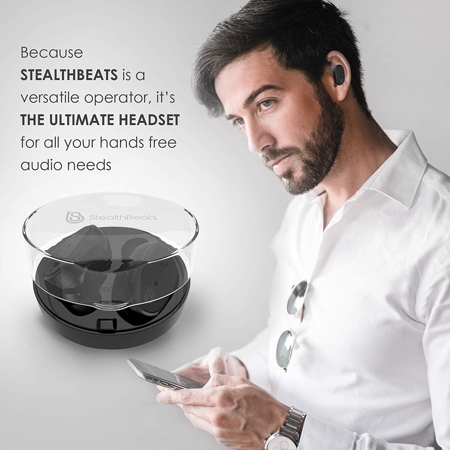 StealthBeats IOS-Compatible Bluetooth Headphones, Wireless Earphones ...