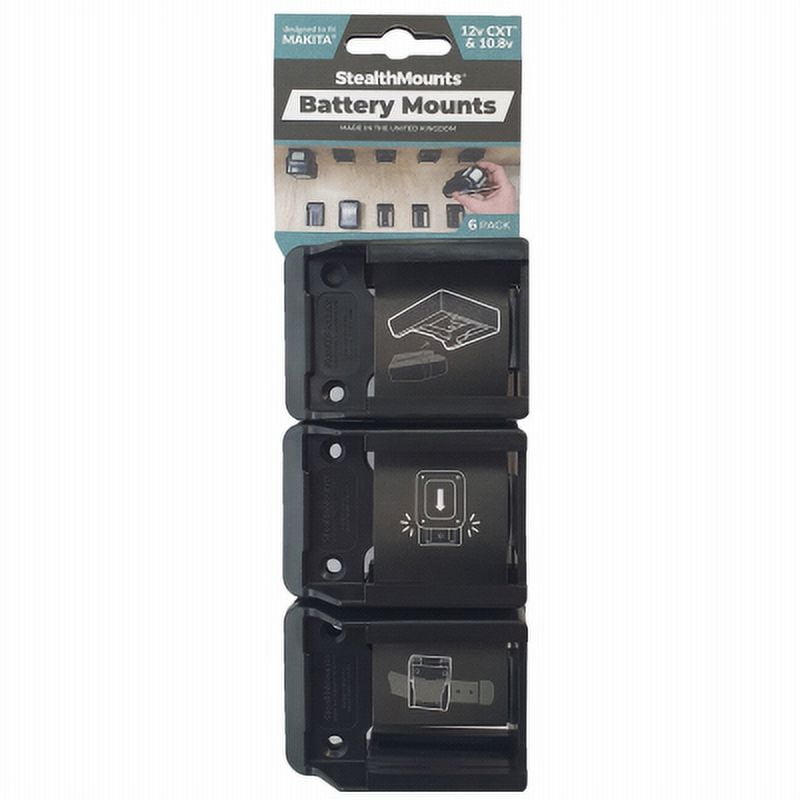 Stealthmounts Makita 12v black battery mounts 6 pack., Each - Walmart.com