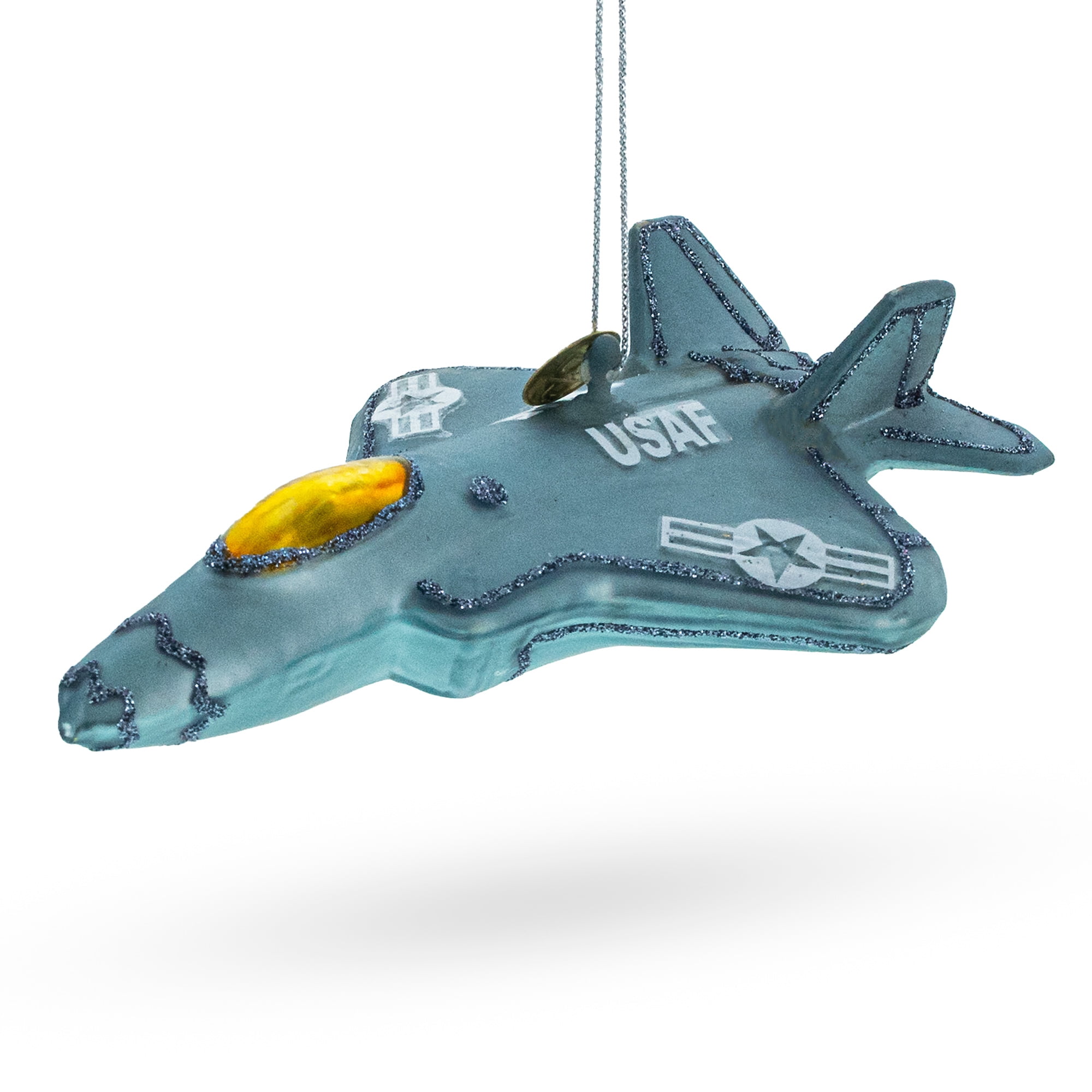 Stealthy Military Jet Aircraft Glass Christmas Ornament - Walmart.com