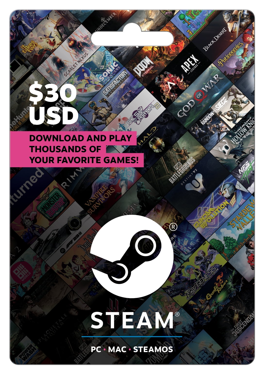 Steam $30 Gift Card [Physical] - Walmart.com