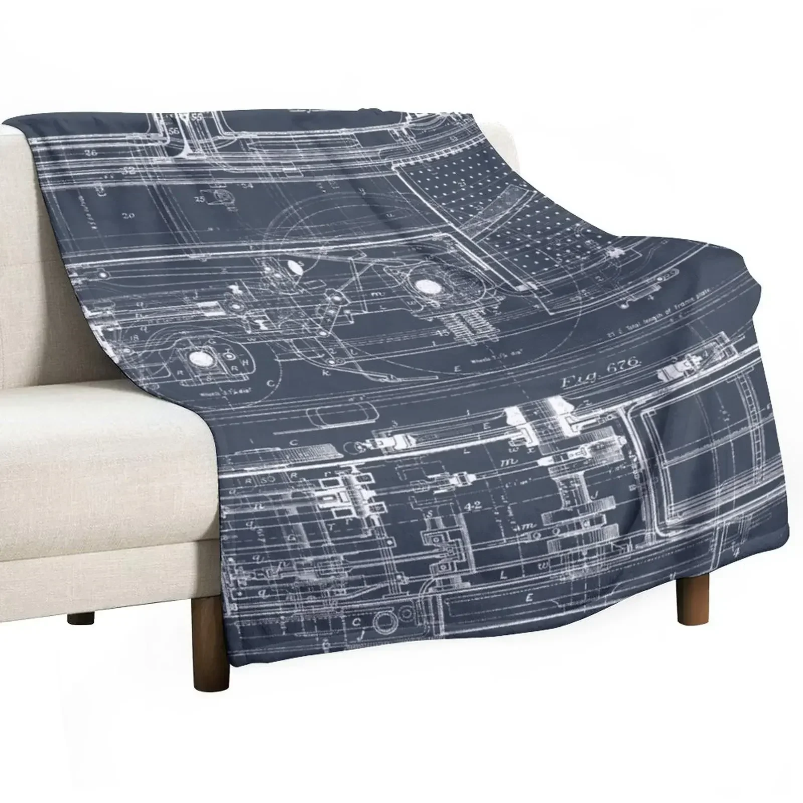Steam Blueprint Throw Blanket Decoratives Thins blankets ands Heavy ...