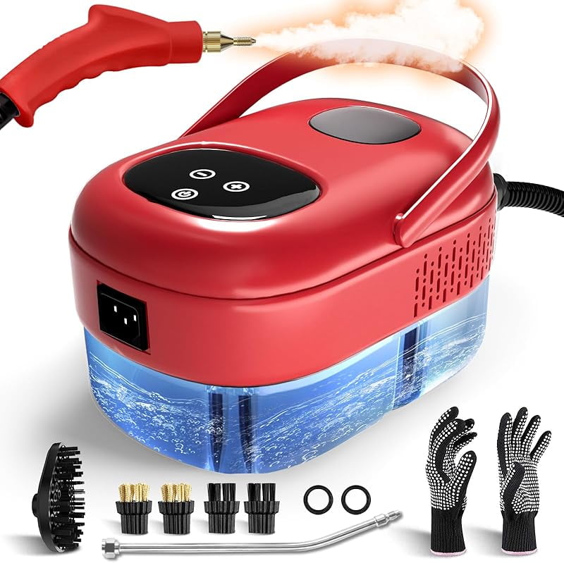 Steam Cleaner Handheld, 2500W Pressurized Steamer for Cleaning, Multi ...