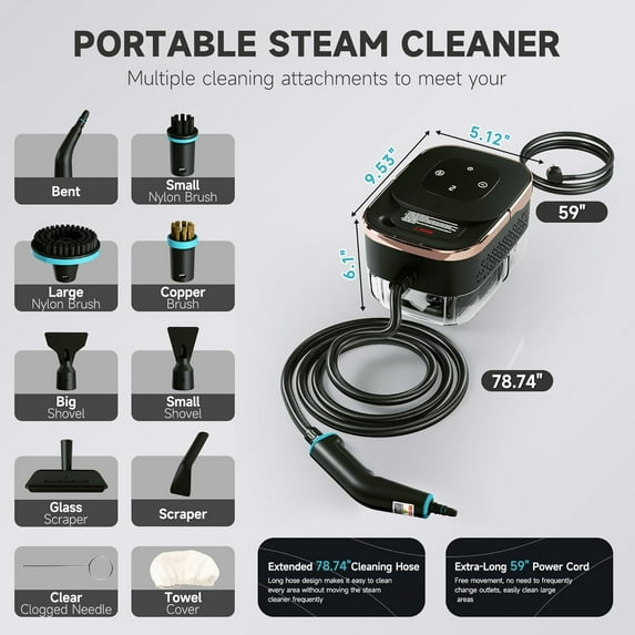 Steam Cleaner for Home, Powerful Steamer for Cleaning, 4Bar Pressure ...