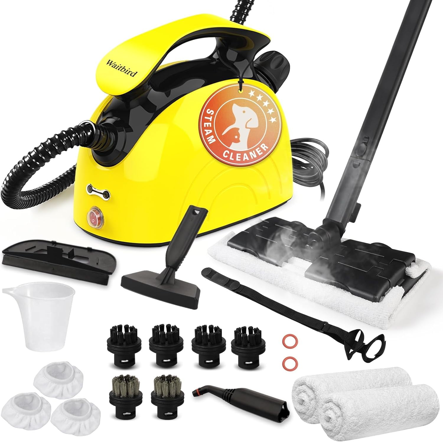 Steam Cleaner, Multipurpose Powerful Steamer with 21 Accessories, 248°F ...