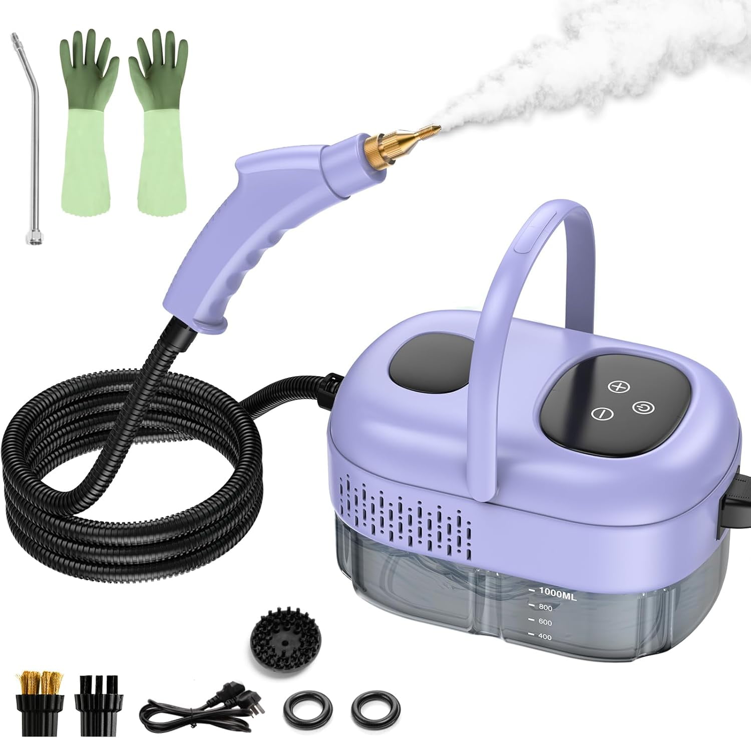 Steam Cleaner with Smart Touch Screen, 1100ml High Pressure Steamer for ...
