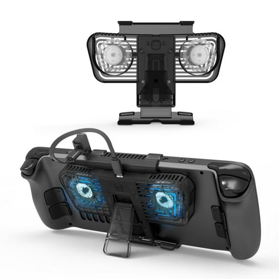 Steam Deck Cooling Fan Holder Stand with LED Light - Compatible with ...