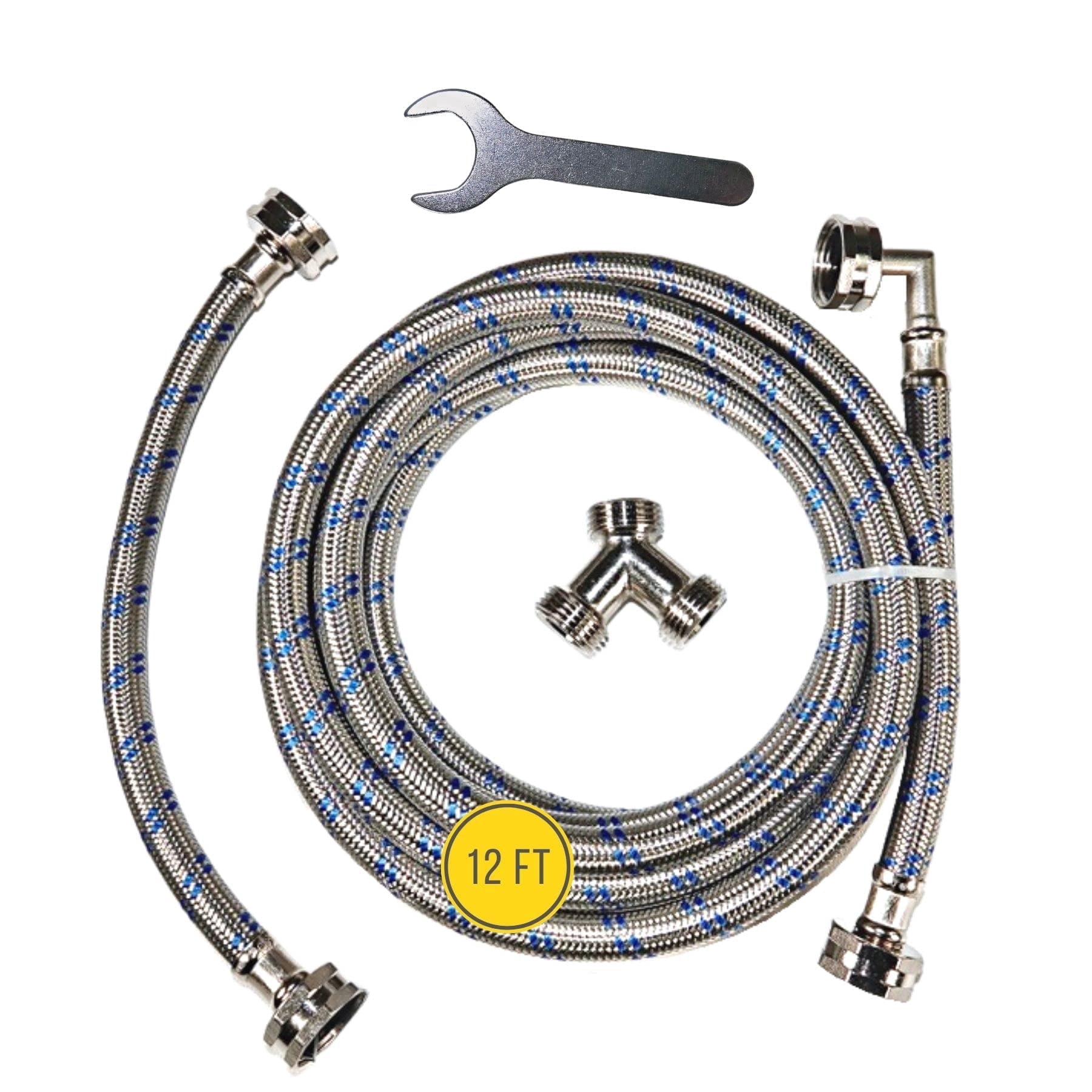 LONG Steam Dryer Hose Install Kit (12 FT) - OCTAGON Connections for ...