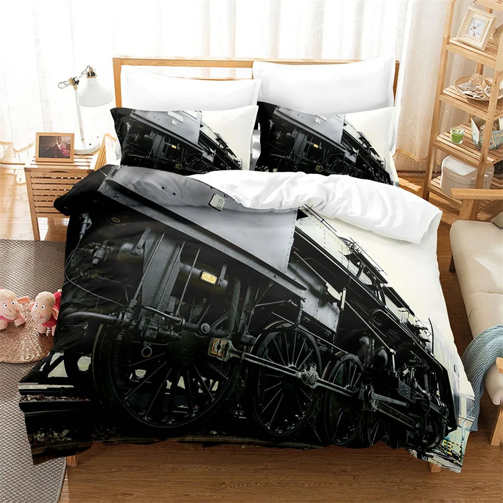 Steam Engine Duvet Cover King Microfiber Vintage Locomotive in ...