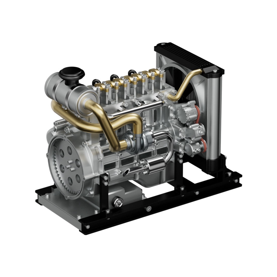Steam Engine Model Kit That Works, 1/10 Scale OHV Inline 4-Cylinder ...