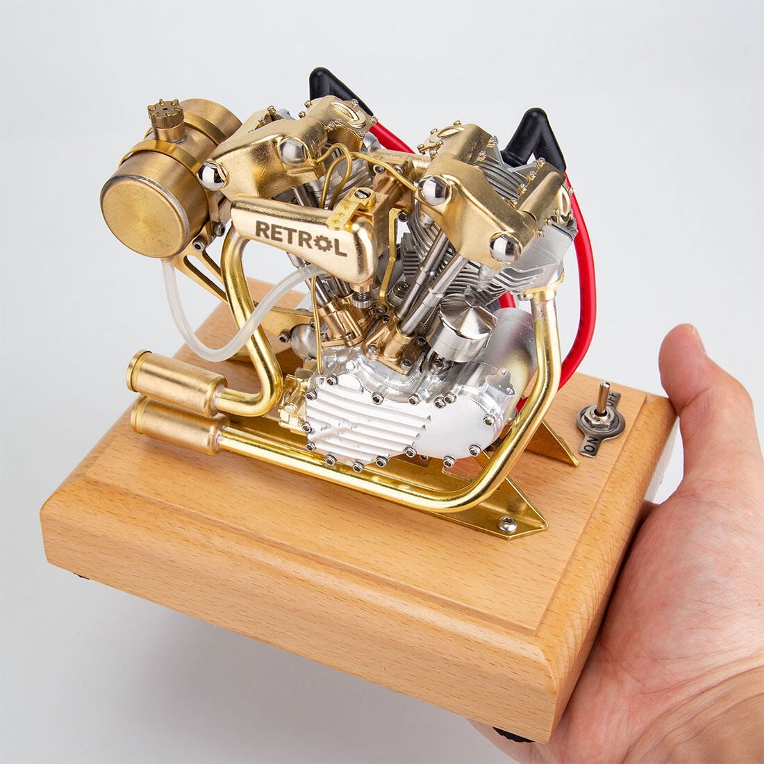 Steam Engine Model Kit That Works, RETROL 4.2CC Mini V-Twin 4-Stroke ...