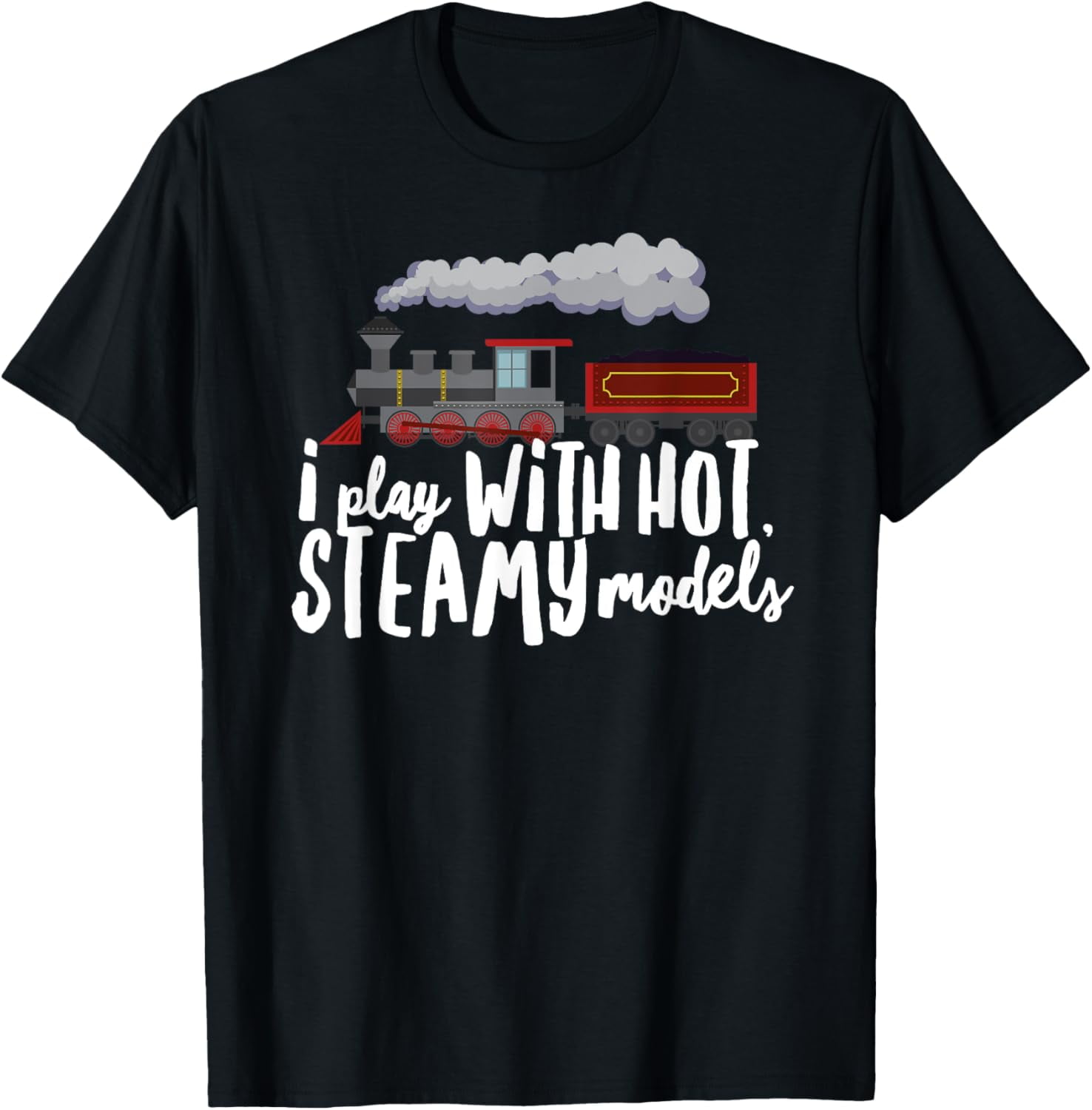Steam Engine Train Locomotive Model Trains Engineer T-Shirt men and ...