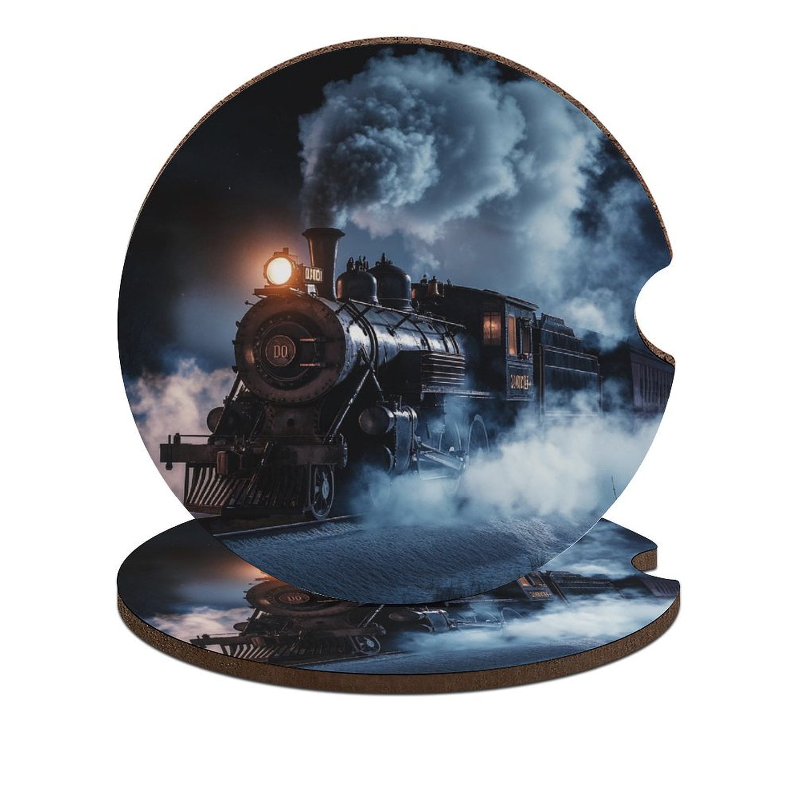 Steam Engine Vintage Locomotive Train Car Coasters for Drinks with A ...
