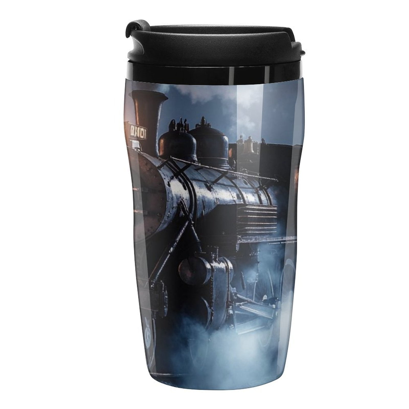 Steam Engine Vintage Locomotive Train Travel Coffee Tumbler Reusable ...
