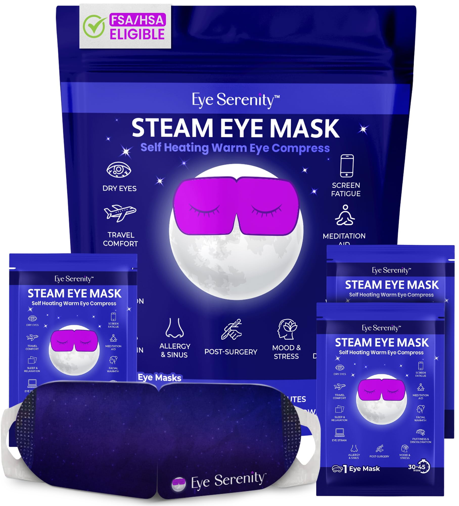 Steam Eye Mask for DHF10 Dry Eyes | Warm Compress for Puffy Eyes ...