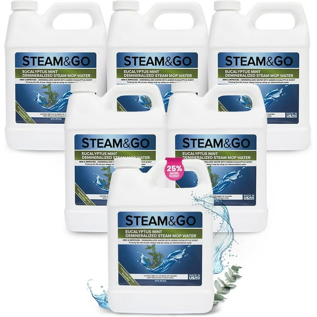 Steam & Go Demineralized Water for Steam Cleaner, PVC-Free Floor ...
