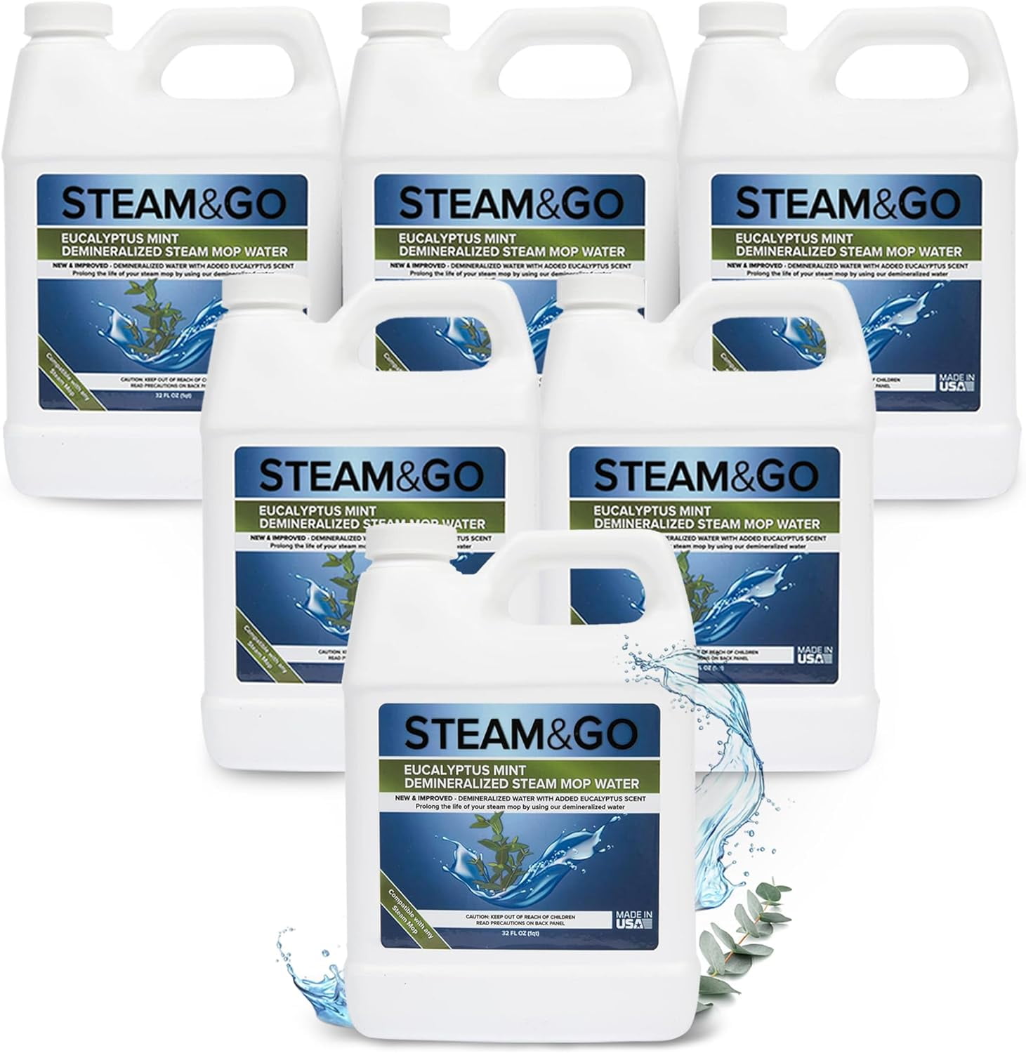 Steam & Go Demineralized Water for Steam Mop Scented Floor Cleaner ...