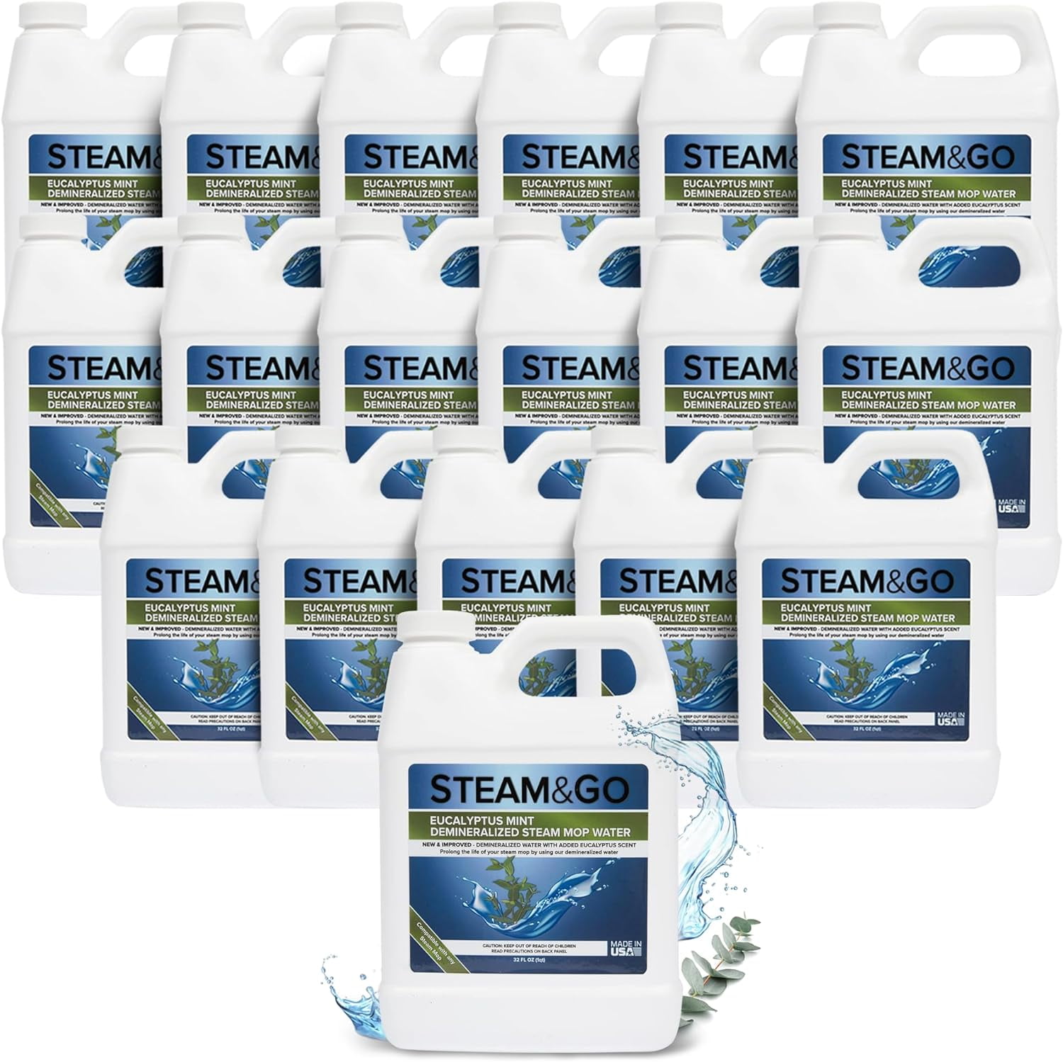 Steam & Go Demineralized Water for Steam Mop Scented Floor Cleaner ...