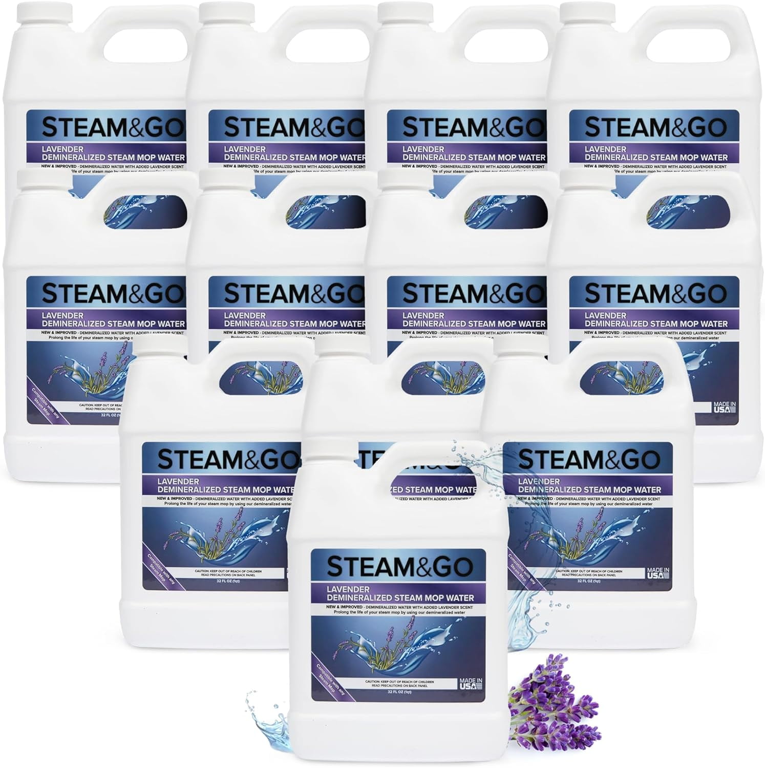 Steam & Go Demineralized Water for Steam Mop Scented Floor Cleaner ...