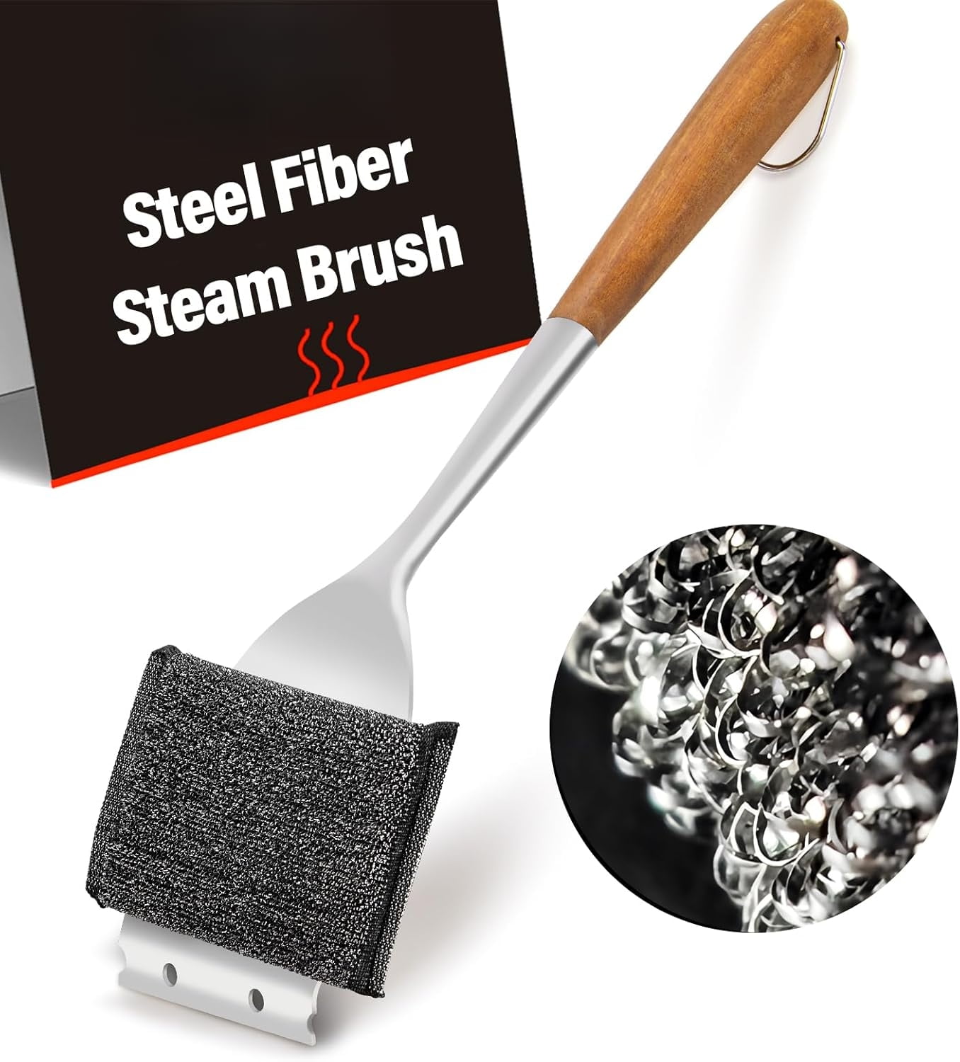 Steam Grill Brush Bristle Free,Safe Grill Cleaner for Outdoor Grill ...