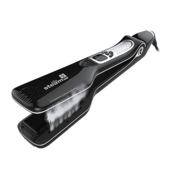 Steam Hair Straightener Brush Ceramic Flat Iron Professional Hair ...