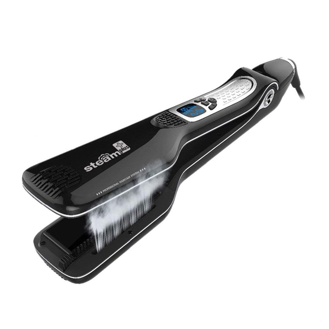 Steam Hair Straightener Brush Ceramic Flat Iron Professional Hair ...
