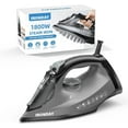 Steam Iron for Clothes, 1800W with 20.28oz Water Tank,Ceramic Soleplate ...