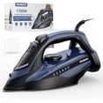 Steam Iron for Clothes 20s Fast Heating, 1700W with 15.21oz Large Water ...