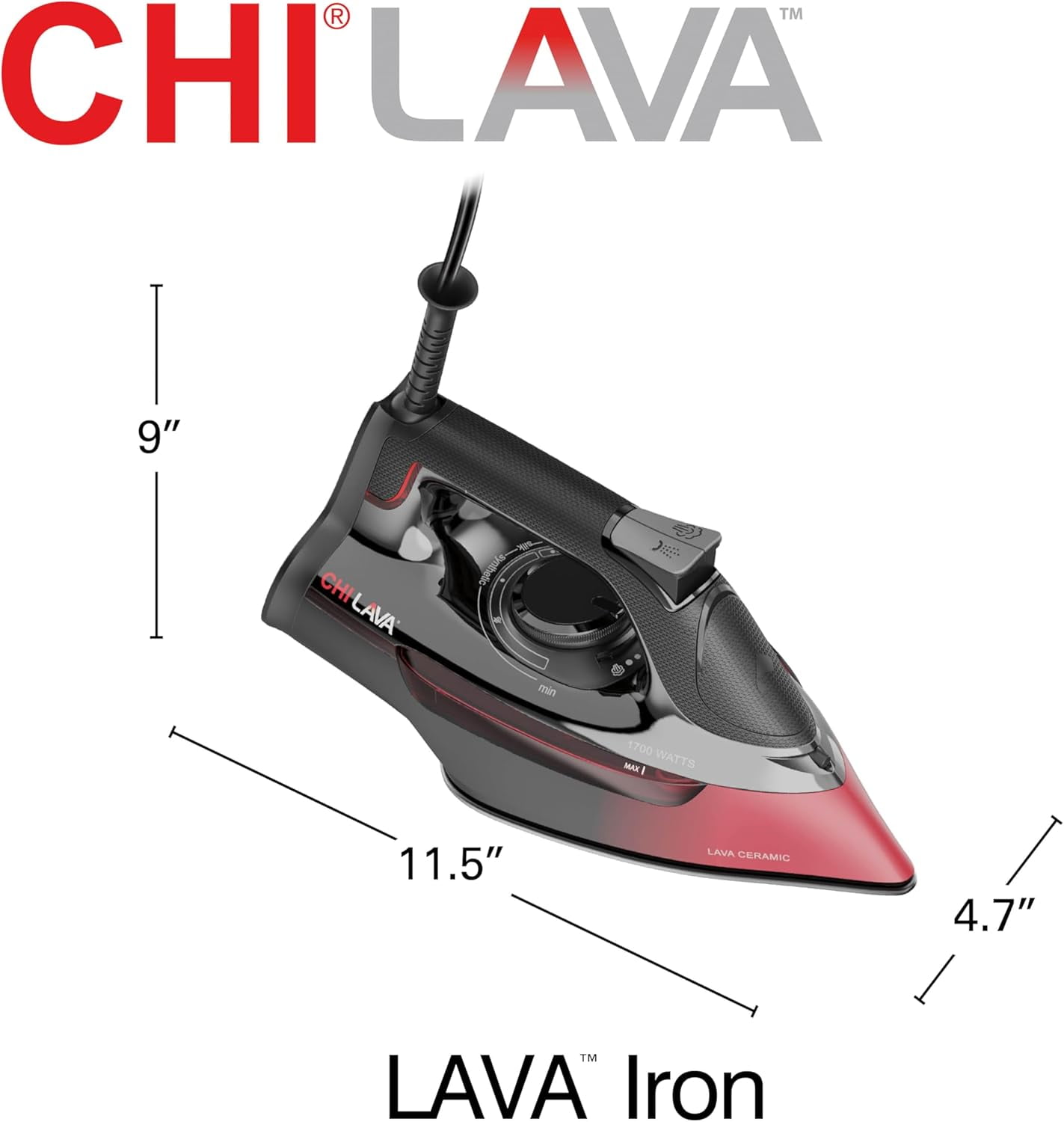 Steam Iron for Clothes, 300+ Holes for Powerful Steaming, Temperature ...