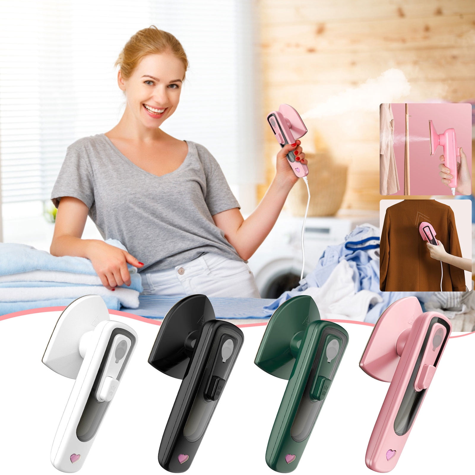 Steam Iron, Portable Handheld Iron, Cordless Design, Compact Size, For ...
