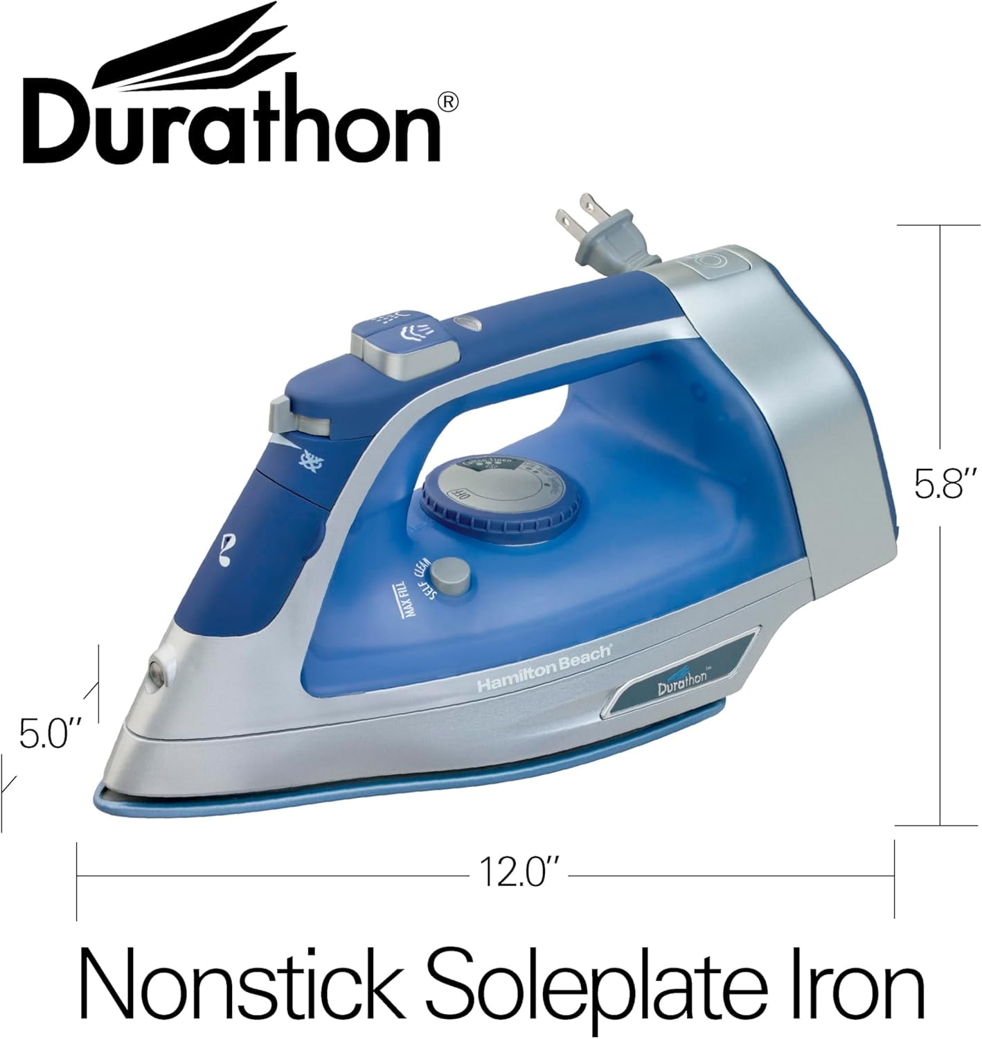 Steam Iron & Vertical Steamer for Clothes with Scratch-Resistant ...