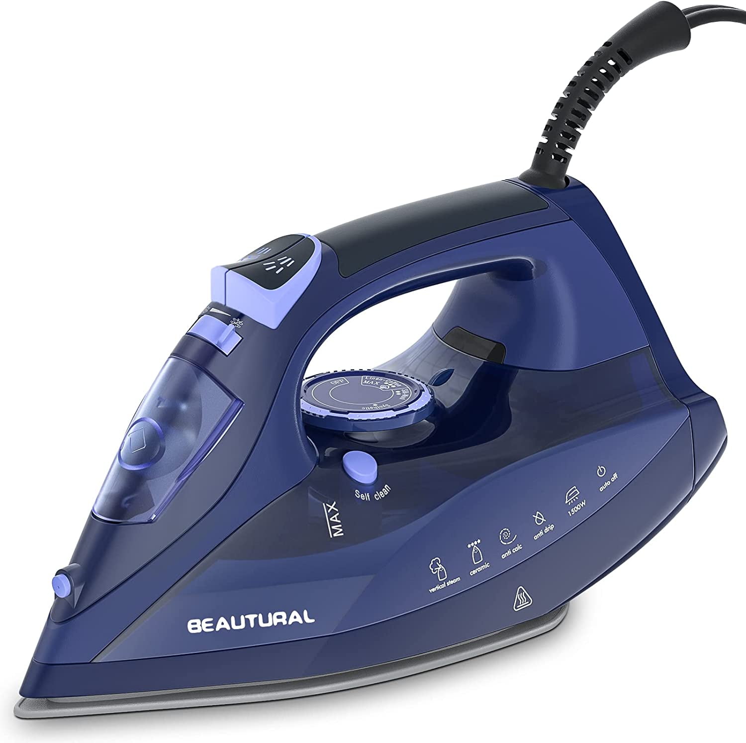 Steam Iron for Clothes with Precision Thermostat Dial, Ceramic Coated ...
