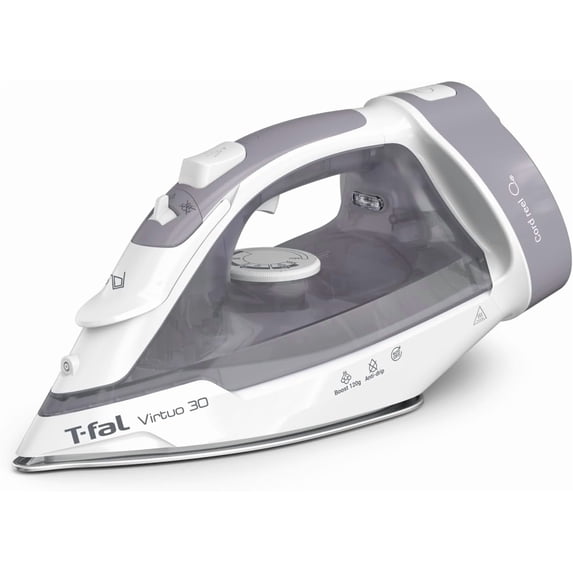 Steam Iron with Retractable Cord Ceramic Nonstick Soleplate 1500 Watts ...