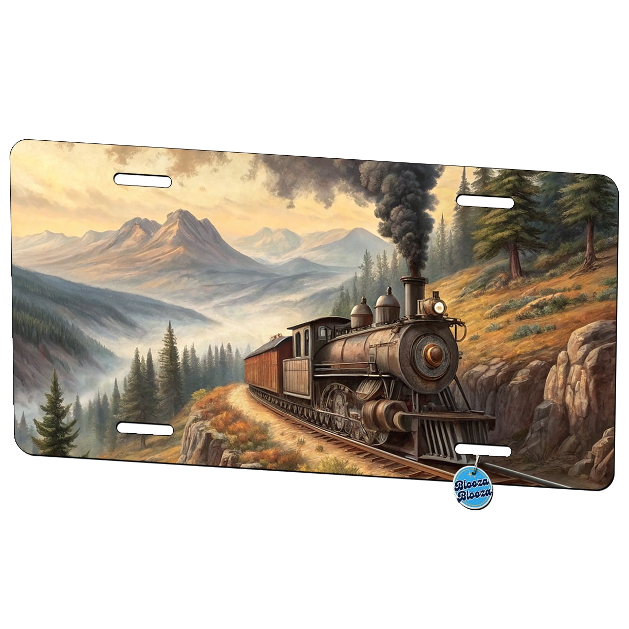 Steam Locomotive Coming Around The Mountain Old West Western Metal ...