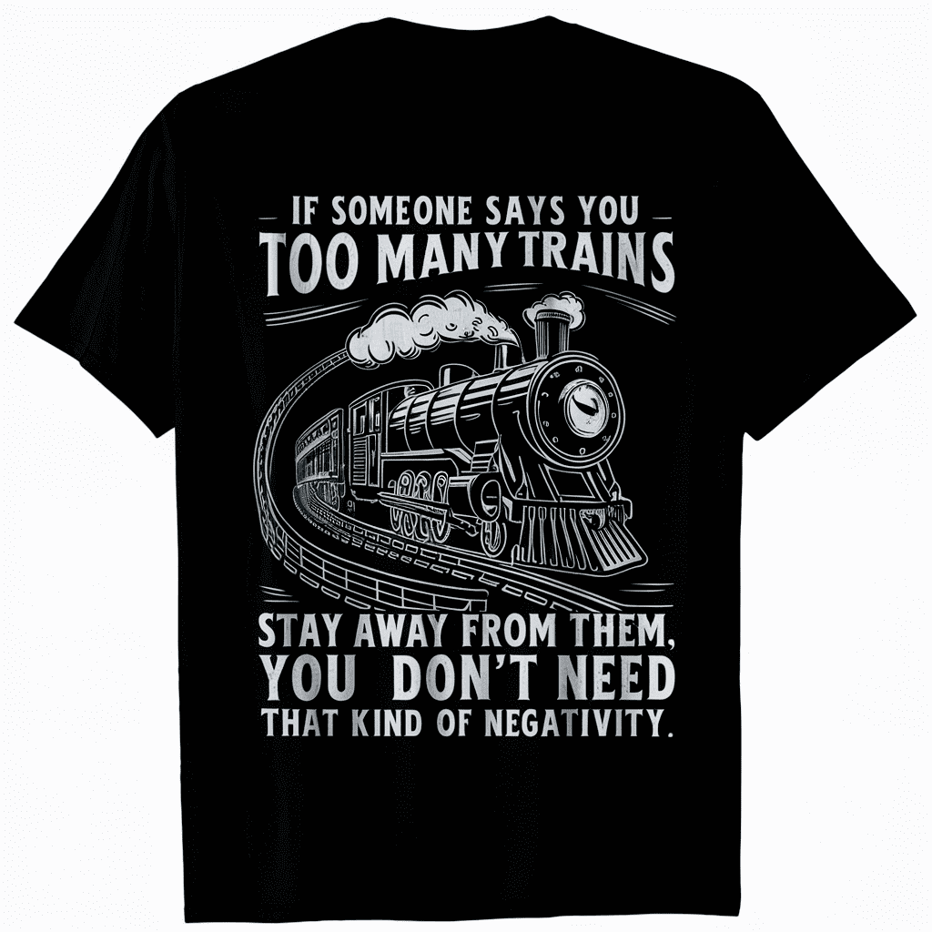 Steam Locomotive Lover Vintage Train Retro Railfan Graphic T-Shirt ...