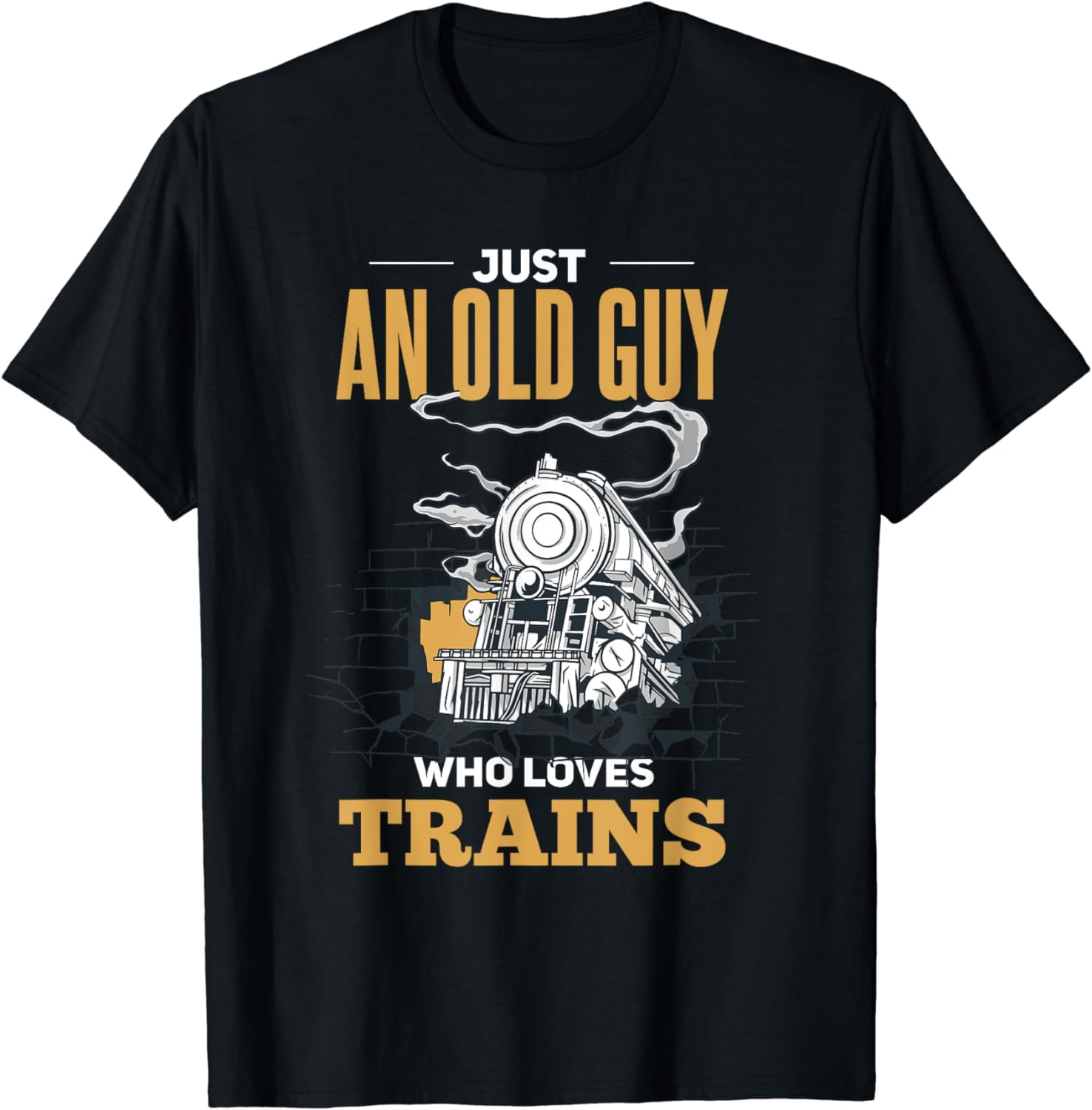 Steam Locomotive Train Lover Railway Railroad Steam Engine T-Shirt ...