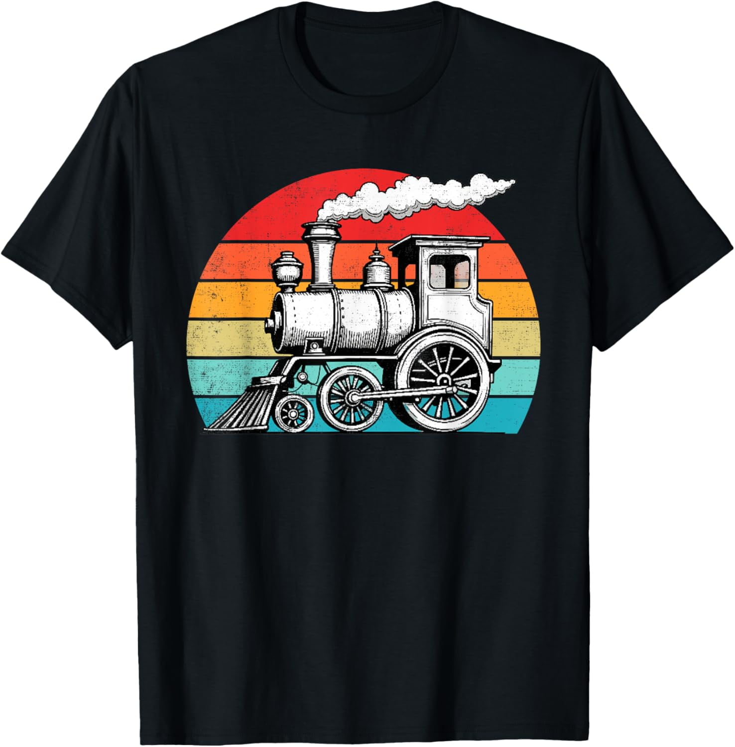 Steam Locomotive Train Vintage Railroad Steam Engine T-Shirt men and ...