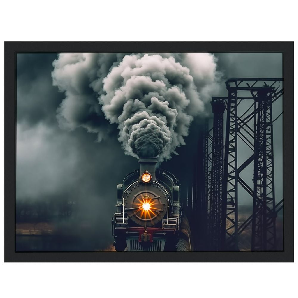 Steam Locomotive- Wall Art Decor, Retro Train Image Print, Perfect For ...
