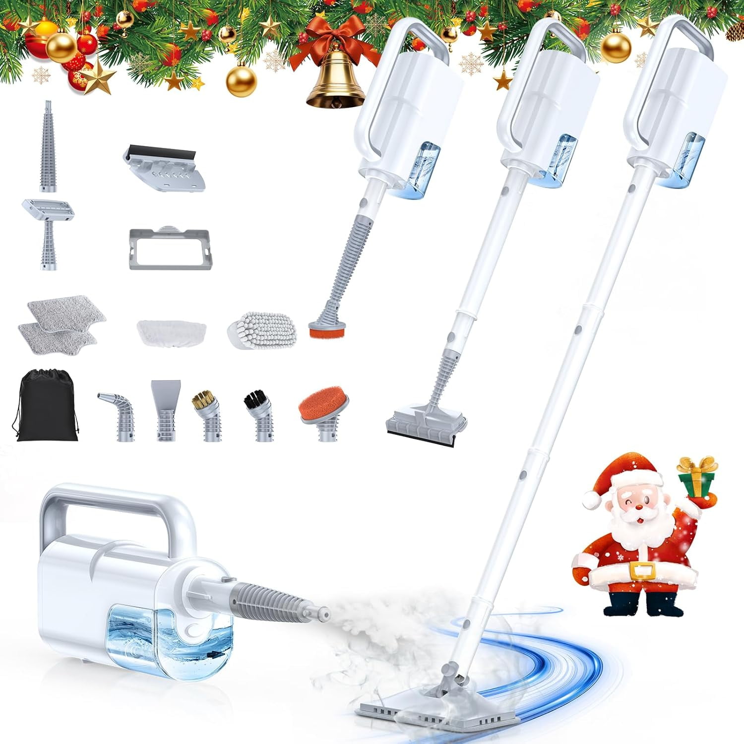 Steam Mop with Detachable Handheld Steam Cleaner, 10-in-1 Multi ...