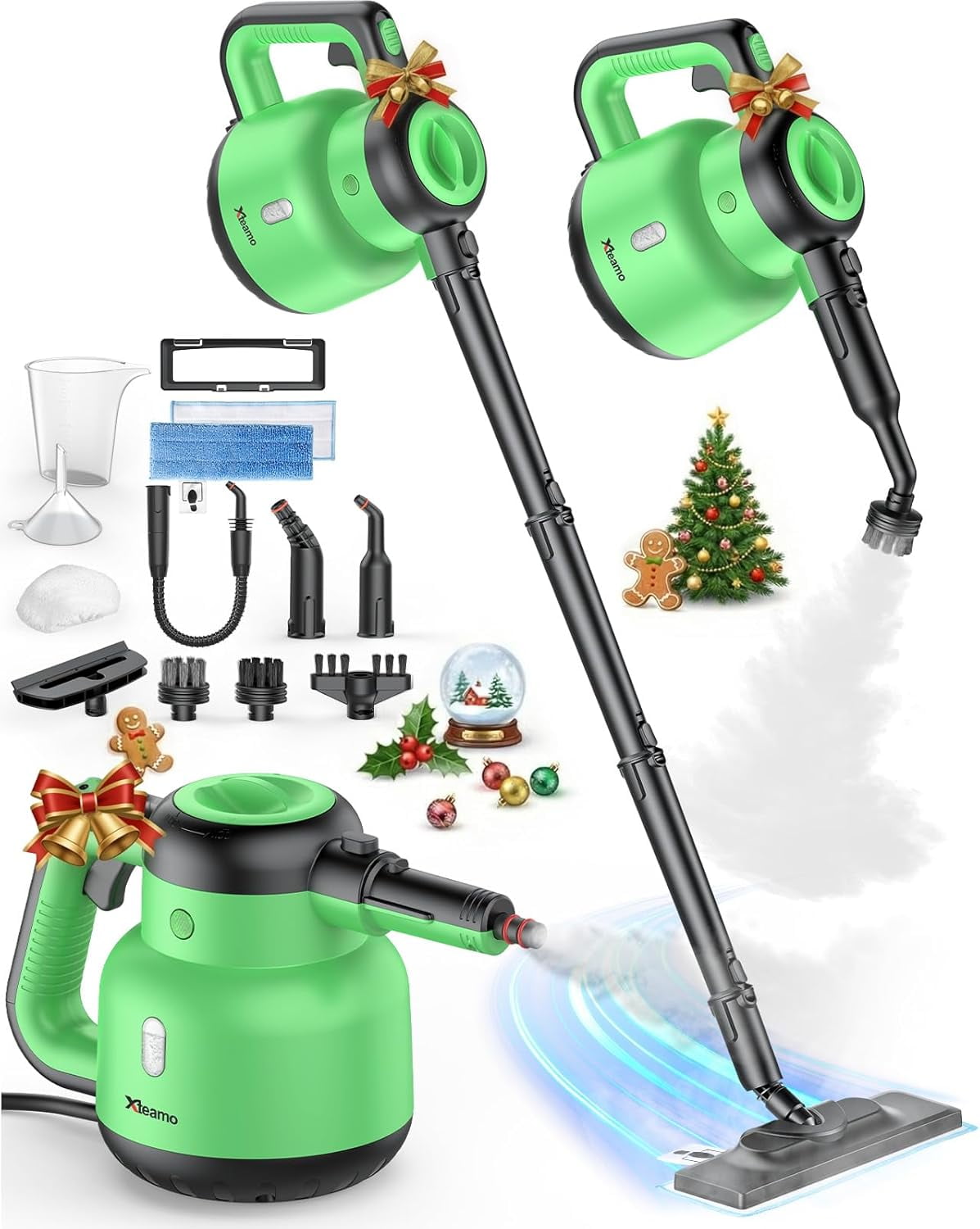 Steam Mop with Detachable Handheld Steam Cleaner for Home, 12-in-1 ...