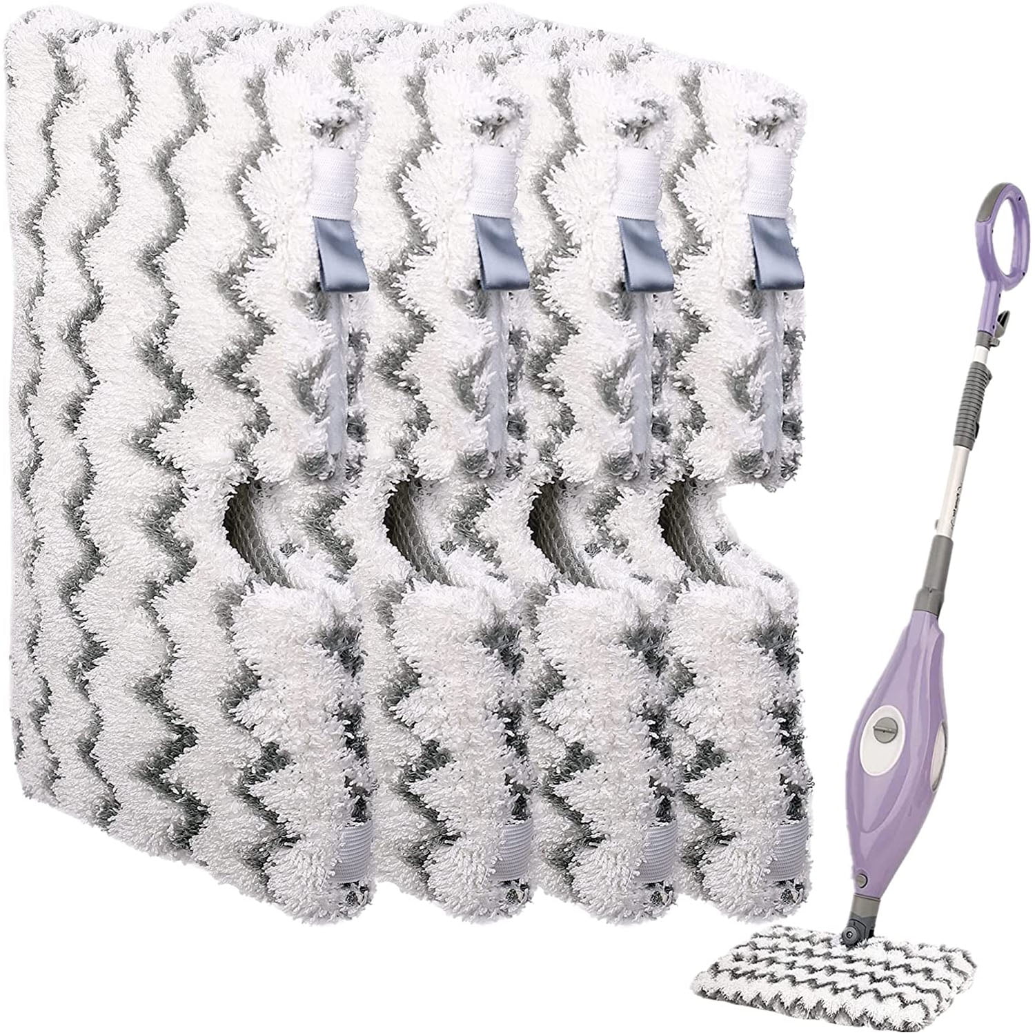Shark Steam Mop Washable Replacement Pad for All Hard Floors (Pack of 4 ...