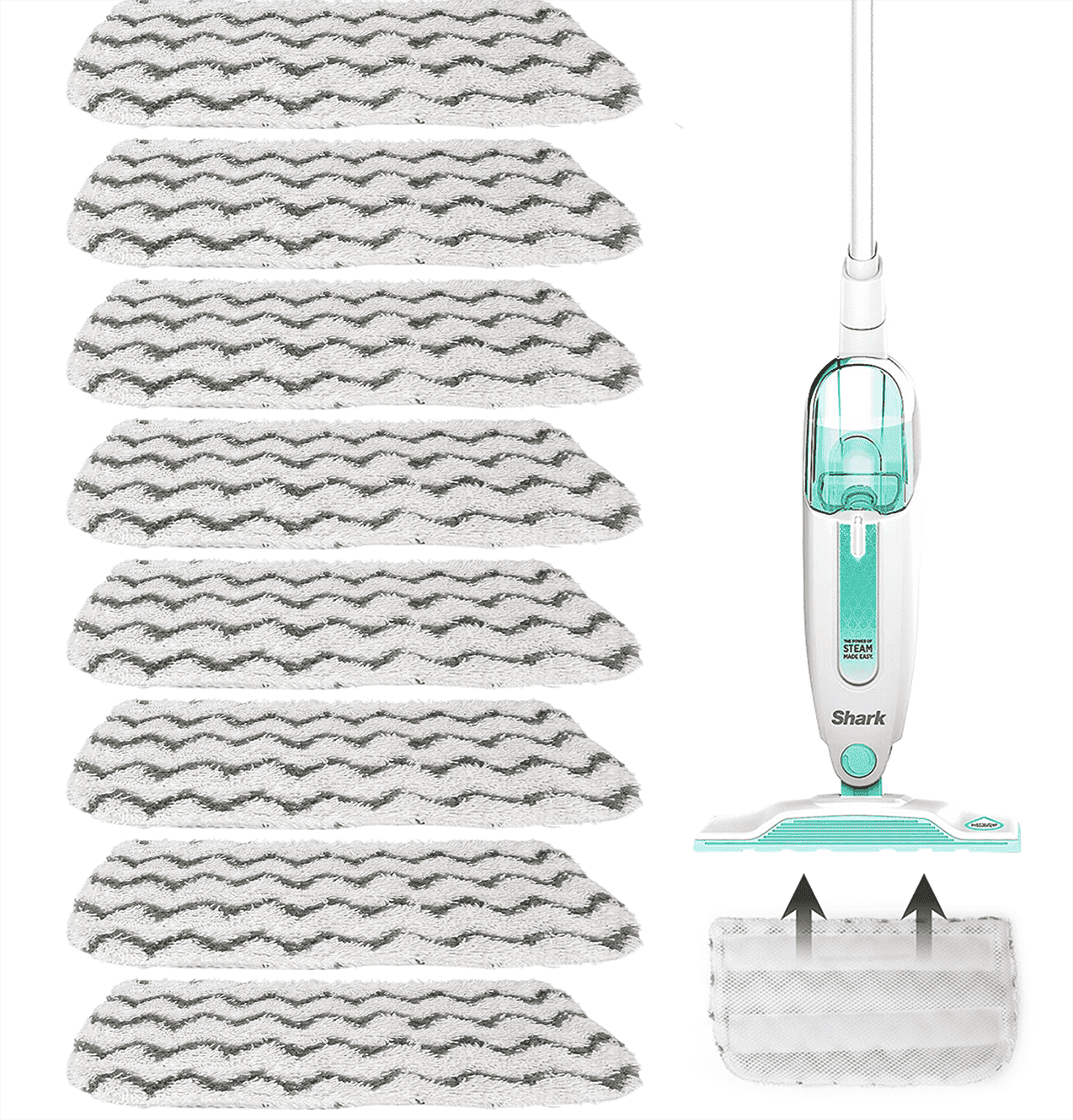 Yoelysdeals, Shark S1000 Steam Mop Pads, Washable Microfiber 2pk ...