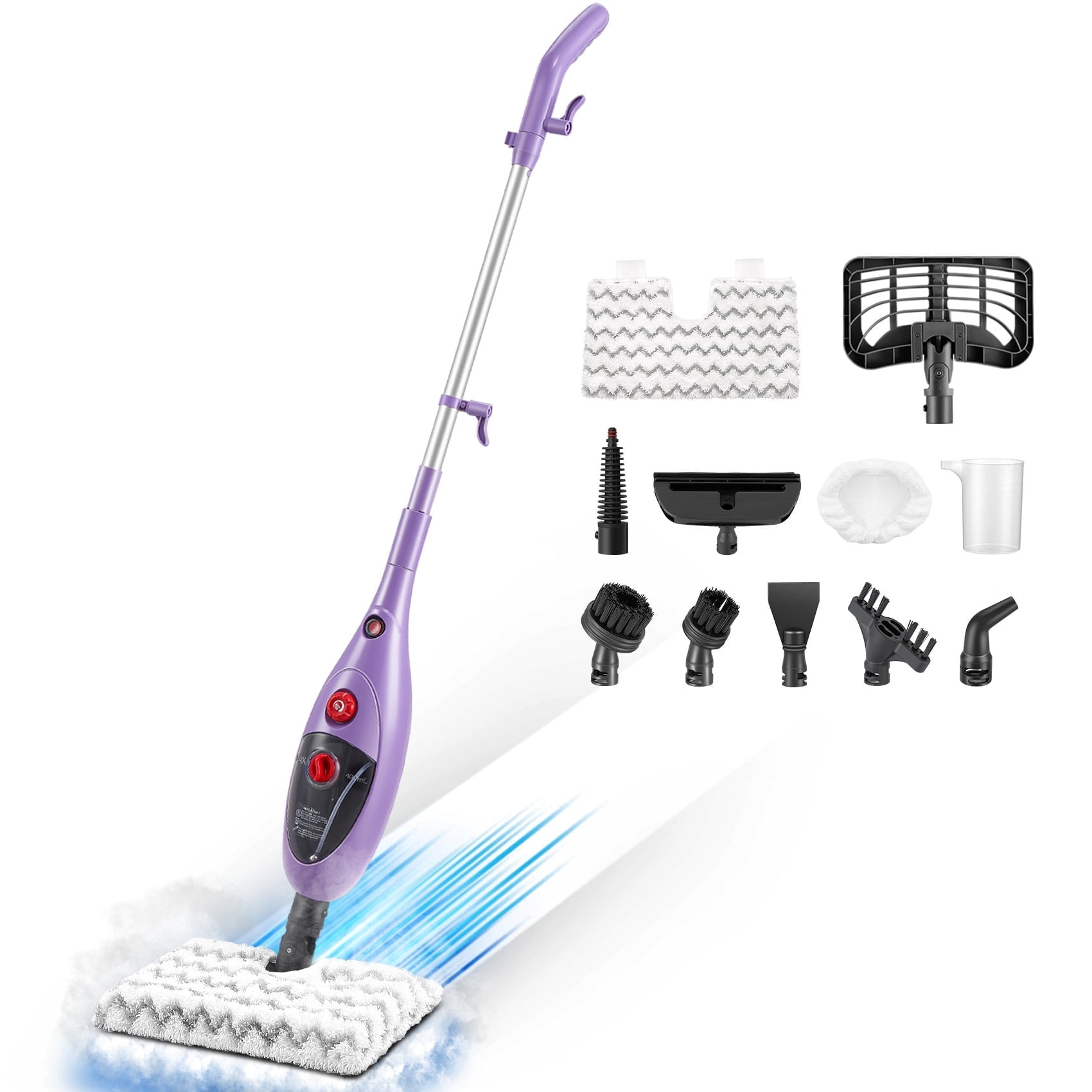 Moolan Steam Mop, Steam Cleaner with 11 Attachments, Detachable Steamer ...
