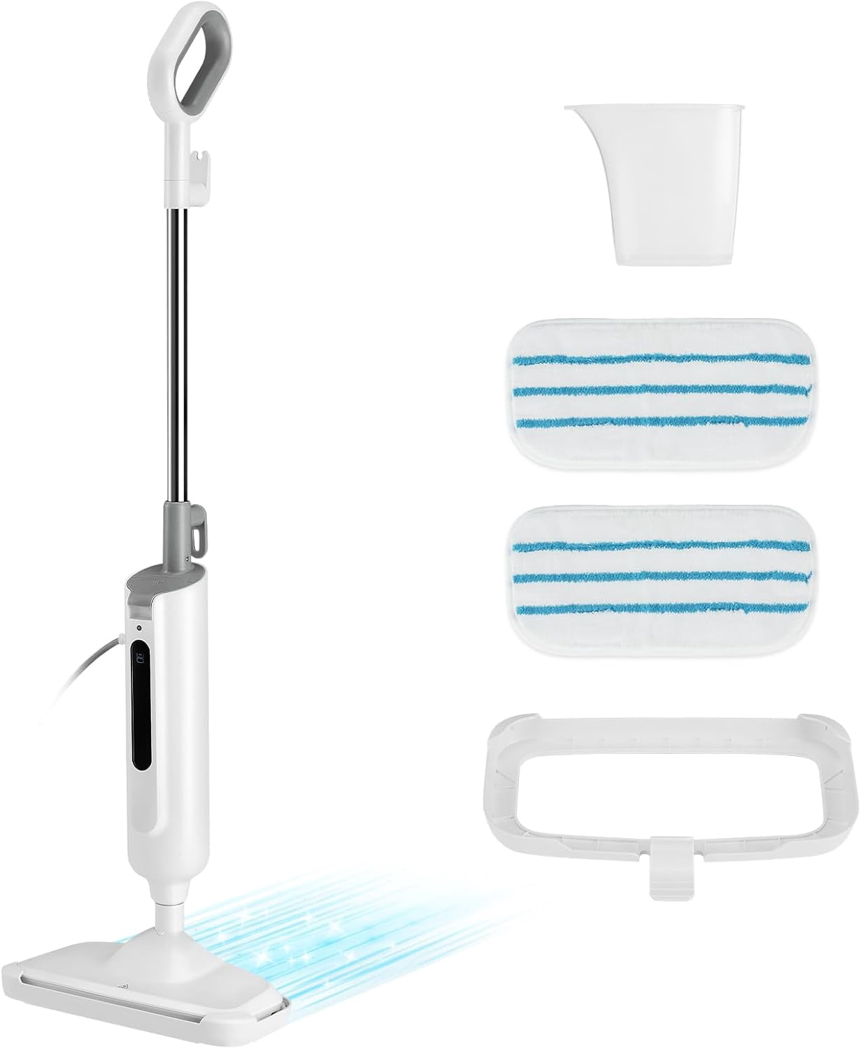 Steam Mop for Hardwood/Tile/Carpet, Lightweight Steamer Cleaner Floor ...