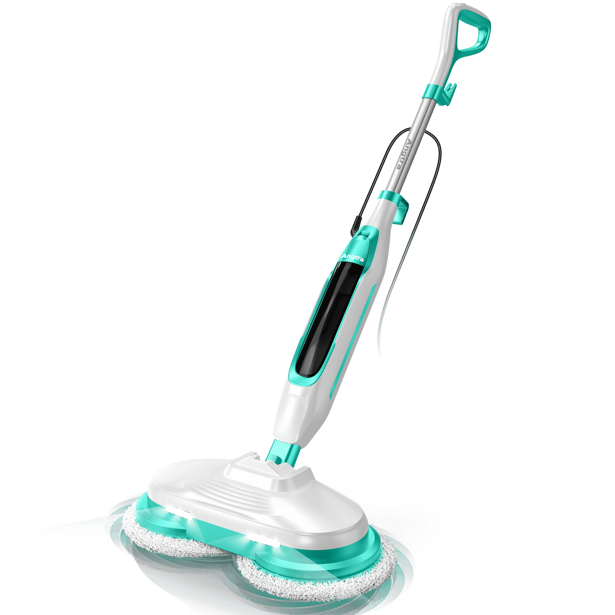 Angtra Steam Mop with Dual Scrubbing Head, LED Headlights, Adjustable ...