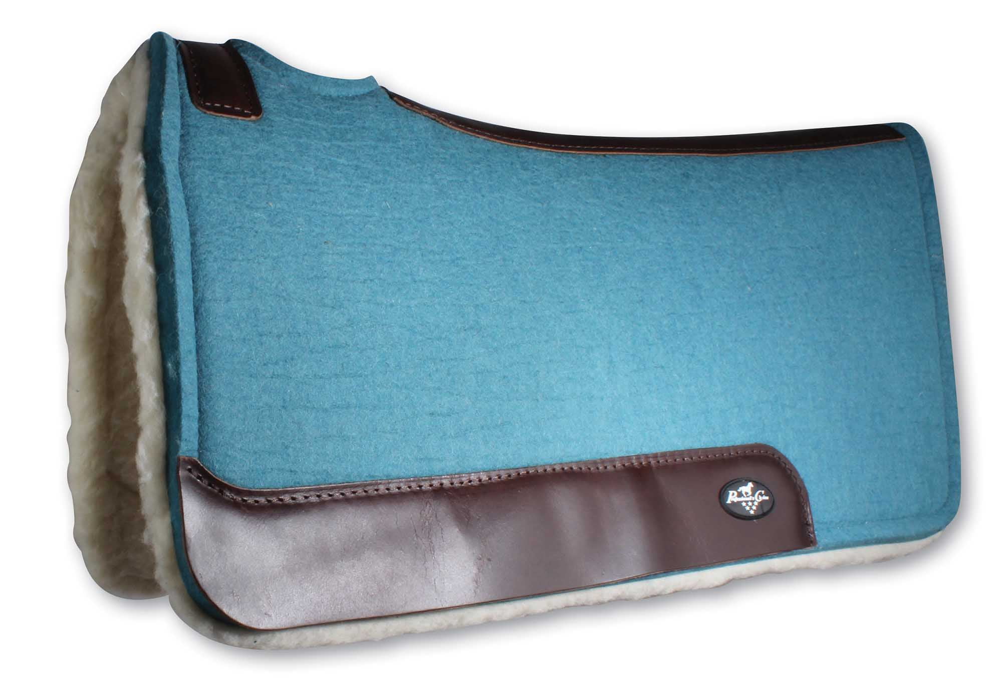 Steam-Pressed Saddle Pad with Fleece Bottom, Pacific Blue - Walmart.com