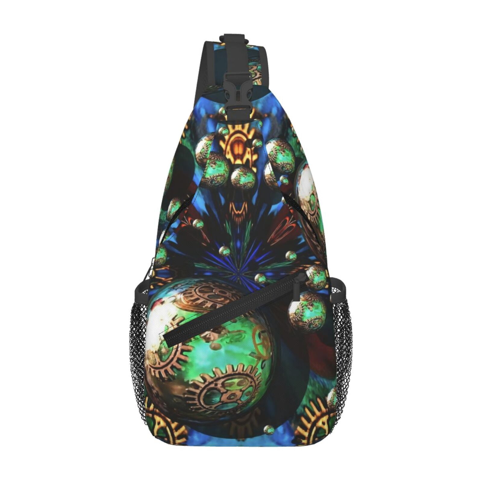 Steam Punk Steampunk Ball Wheels Sling Bag Crossbody Chest Backpack For ...