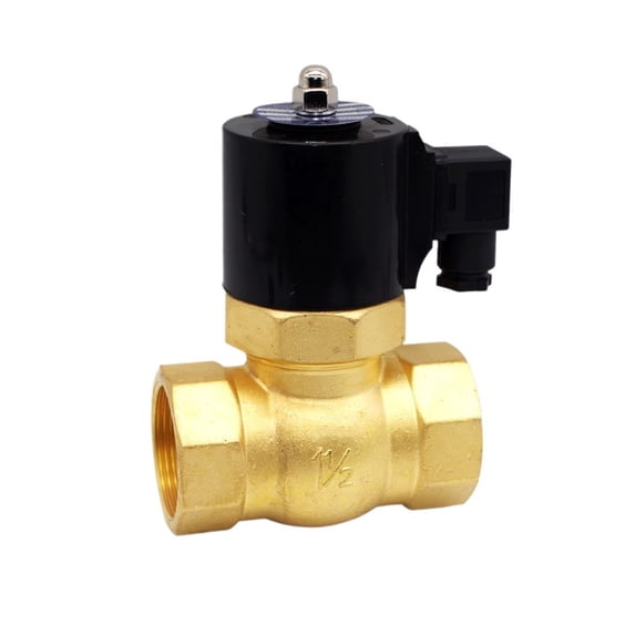 Steam Solenoid Valve,G1-1/2" 2-Way NC Brass Solenoid Valve Hi-Temp ...